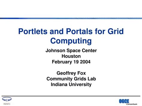 Ppt Portlets And Portals For Grid Computing Powerpoint Presentation