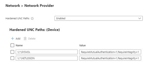 Security Baseline 23h2 Issue With Hardened Unc Paths Microsoft Community Hub