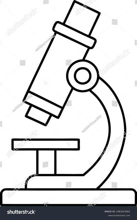 Microscope Icon Outline On White Background Stock Vector Royalty Free 2483023081 Shutterstock