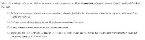 Solved 6 Calculating Inflation Using A Simple Price Index