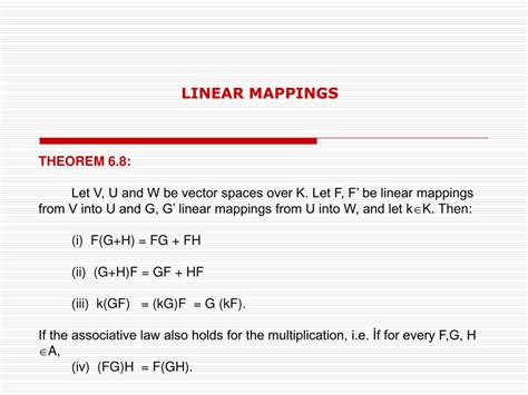 Ppt Chapter 6 Linear Mappings Lecture 8 Powerpoint Presentation