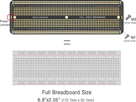Electrocookie Pcb Prototype Board Large Solderable Breadboard For Electronics Projects