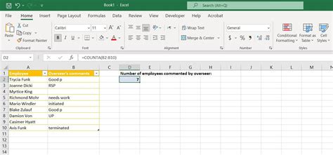 How To Count Non Blank Cells In Excel