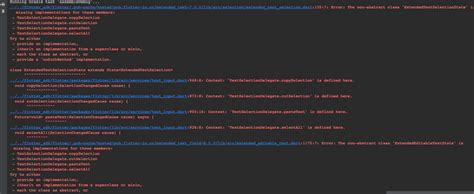 800出现了 Error The Non Abstract Class Extendedtextselectionstate Is Missing Implementations