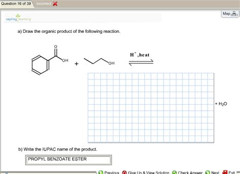 Solved Question 16 Of 39 Ncorrect Map Pling A Draw The Chegg Com