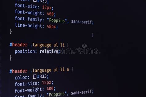 Program Code On A Monitor Stock Image Image Of Light 261868043