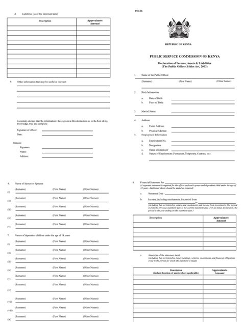 Wealth Declaration Form Pdf