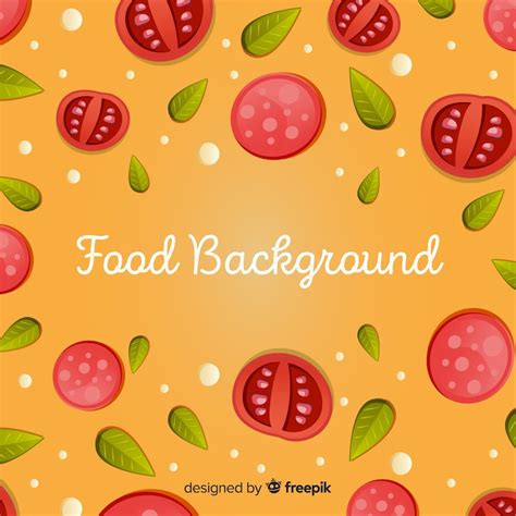 손으로 그린 음식 배경 무료 벡터