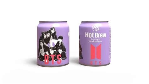 Canned Coffee Bts Special Package Hy Hot Brew Americano Hazelnut Coffee Purple Edition Entabe