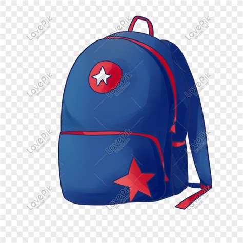 열린 학교 블루 학생 가방 일러스트 레이션 Png 일러스트 무료 다운로드 Lovepik