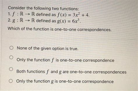 Consider The Following Two Functions 1 Fr→r