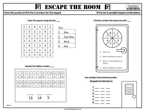 Printable Escape Rooms Plan Your Year Easily