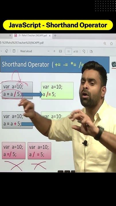 Javascript Shorthand Operator Incapp Rahulchauhansir Shorts Virelvideo Coding Html Youtube