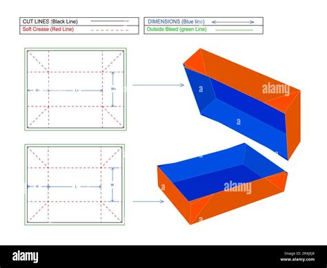 Garments Box Resizeable And Editable Corrugated Folding Cloth Box Fashion T Box Die Line