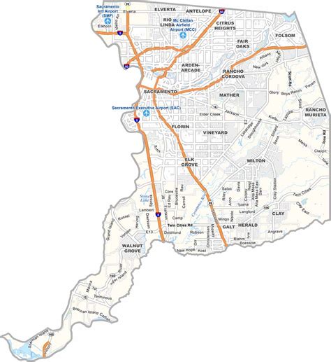 Placer County Map California Us County Maps