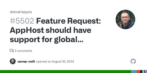 Feature Request Apphost Should Have Support For Global Configuration
