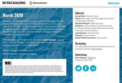 Next Issue Inside Packaging Issue January