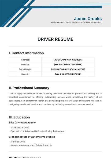 Truck Driver Objective Examples Resume Of Truck Driver