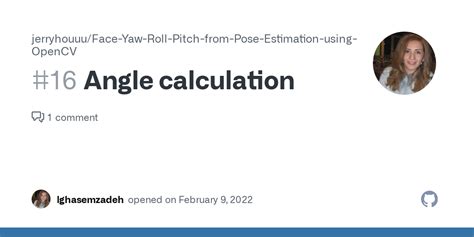 angle calculation · issue 16 · jerryhouuu face yaw roll pitch from