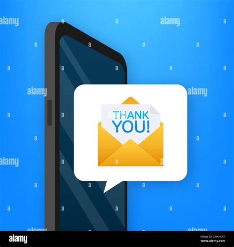 Expressing Thanks With A Smartphone Notification Vector A Vibrant Design Depicting A Thank You