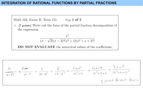 Integration Of Rational Functions By Partial Fraction Ppt