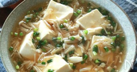 たっぷりえのきあんかけ豆腐 レシピサイトnadia