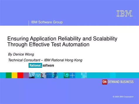 Ppt Ensuring Application Reliability And Scalability Through