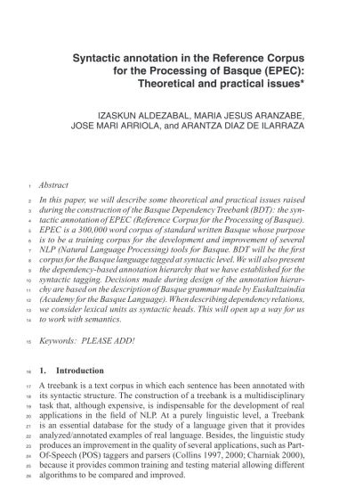 Syntactic Annotation In The Reference Corpus For The Processing Of