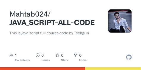 Github Mahtab024javascript All Code This Is Java Script Full Coures Code By Techgun
