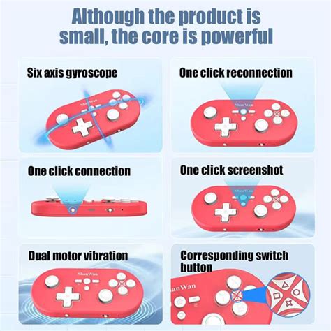 Shanwan Q37 New Mini Gamepad Micro Wireless Game Controller For Switch Ps4 Ps5 Android Ios Pc