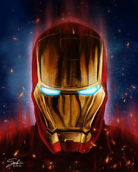 Iron Man Portrait By Cierinblue On Deviantart