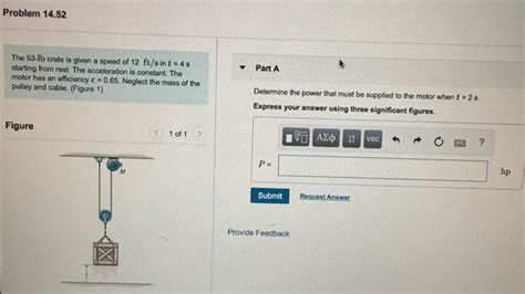 Solved Problem 14 52 The 53 Lb Crate Is Given A Speed Of 12