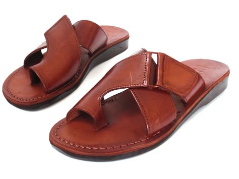 Violet Leather Toe Ring Sandals For Men And Women Ladies Comfortable