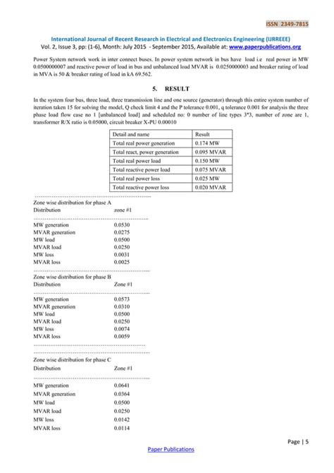 Three Phase Load Flow Analysis On Four Bus System Pdf