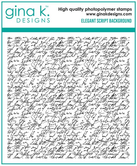 Stamps Elegant Script Background Stamp Gina K Designs Llc