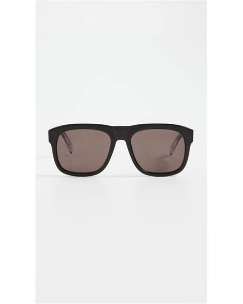 Saint Laurent Sl 558 Rectangular Sunglasses Lyst
