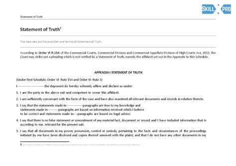 12 Statementoftruth Statement Of Truth Statement Of Truth 1 The