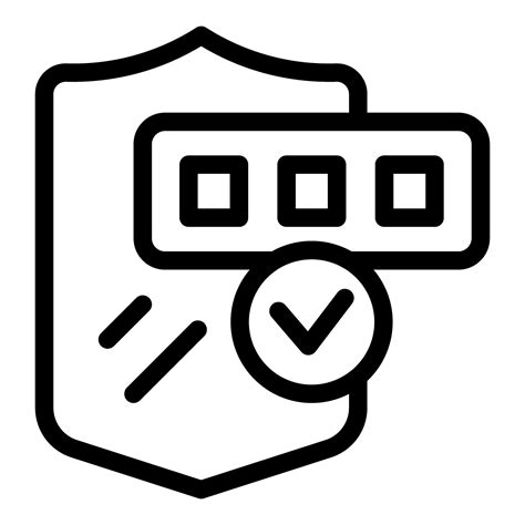 Shield Protecting Password With Check Mark Icon For Security Access