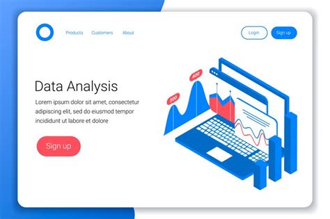 Premium Vector Data Analysis Isometric Concept Charts And Graphs On