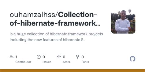 Github Ouhamzalhsscollection Of Hibernate Framework Projects Is A Huge Collection Of