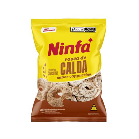 Biscoito Rosca De Calda Sabor Cappuccino Ninfa 20x250g Ninfa Alimentos