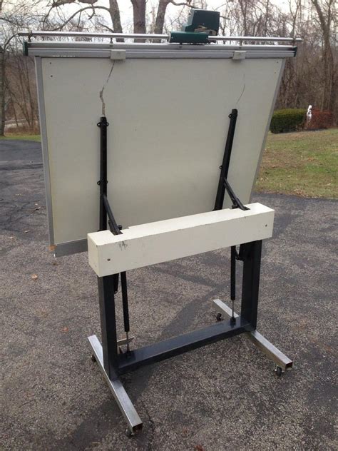 Vintage Rare Touch A Matic Drafting Drawing Table With Kande Paragon