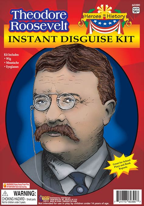 Instant Disguise Kit Theodore Roosevelt Johnnie Brocks