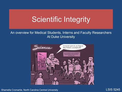 Scientific Integrity Pptx Career Advice Careers