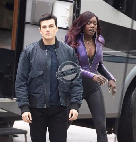 Joshua Orpin And Anna Diop Behind The Scenes Of Titans Season 4 Via
