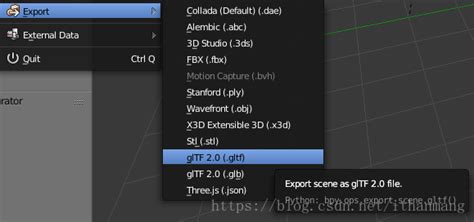 Threejs 使用 Blender 导出 Gltf 以及 Json 格式的文件「已注销」的博客 Csdn博客blender导出gltf