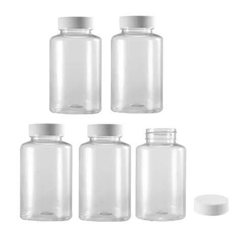 Plastic Lab Chemical Reagent Bottle 300ml Sample Sealing Liquid Container 5pcs 2071 Picclick Au