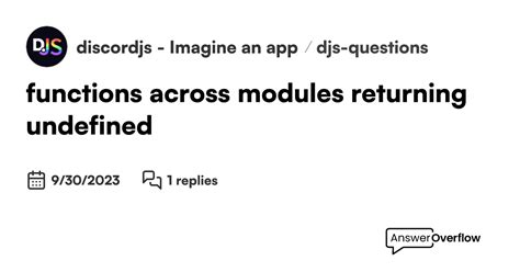 Functions Across Modules Returning Undefined Discordjs Imagine An App