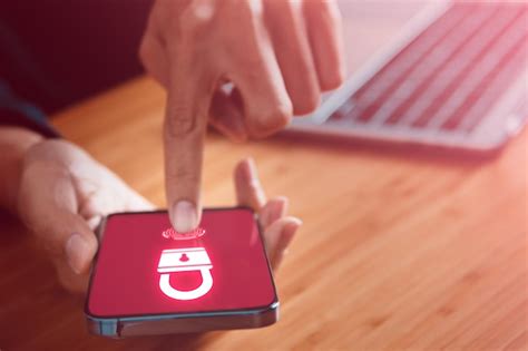 Premium Photo Data Security System Concept Business Man Is Logging Into System By Mobile Phone