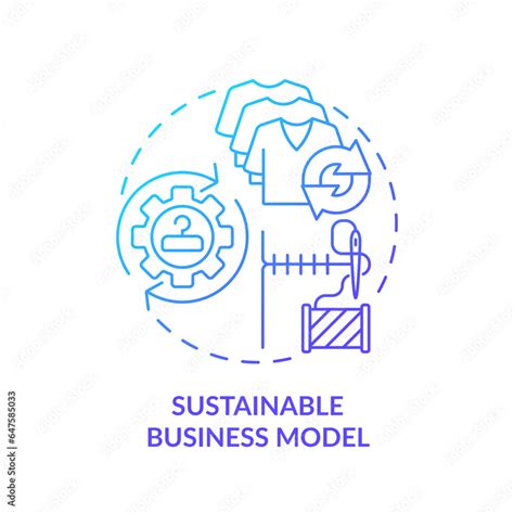 2d Gradient Icon Sustainable Business Model Concept Simple Isolated Vector Sustainable Fashion